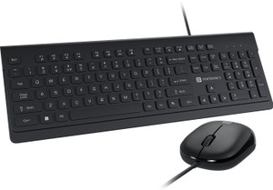 Portronics Keytonic Wired Keyboard & Mouse Combo, Full Size Layout ...