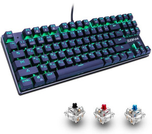 Lyla ZUOYA Gaming Mechanical Keyboard Wired Backlit 87Key Red Switch ...