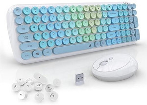 iGear KeyBee Retro Typewriter Inspired 2.4GHz Wireless Keyboard Mouse ...