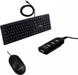 zebion K500 keyboard + Elfin Mouse + Pronot 101 USB hub (Pack of 3 ...