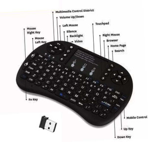 Wanzhow 2.4GHz Mini WirelessKeyboardwithTouchpad Mouse USB Port ...