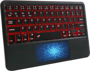 TECPHILE B102D Wireless Keyboard, Touchpad & Backlit, Ultra-Slim, Multi ...