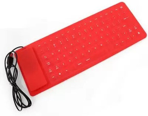 ULTRABYTES Fold-able Silicone Keyboard, USB Wired Silent 85 Keys Roll ...
