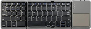 Lyla Ultra Slim Wireless Bluetooth Foldable Keyboard and Touchpad Black ...