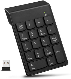VOOCME USB Wireless Numeric Keypad 18Keys Portable Number Numpad Wired ...