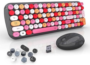 iGear KeyBee Retro Typewriter Inspired 2.4GHz Wireless Keyboard Mouse ...