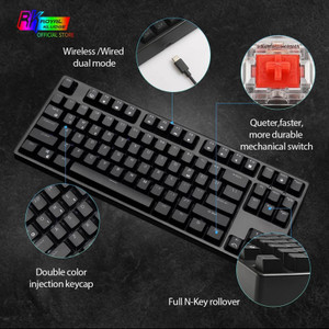 Lyla Stylish RK987 87 Key Mechanical Keyboard Bluetooth 5.0 MX Shaft ...