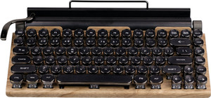 Ritzy Gadgets Retro Punk Keyboard Typewriter BT Mechanical Wireless ...
