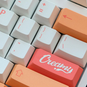 Lyla 141 Keys PBT Peach Keycaps Dye Sub for Gaming Mechanical Keyboard ...