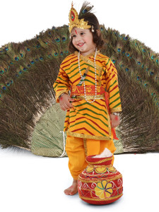 Raj Fancy Dresses Radha and krishna Dress for Kids with Jewellery ...