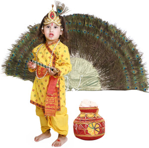 Raj Fancy Dresses Radha and krishna Dress for Kids with Jewellery ...