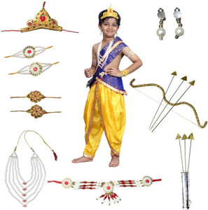 KAKU FANCY DRESSES Ram Costume for Boys With Jewlry, Ramayan Play ...