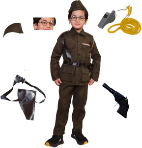 KAKU FANCY DRESSES Netaji Subhash Chandra Bose Costume for Boys ...