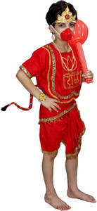 KAKU FANCY DRESSES Lord Hanuman Costume For Boys, Bajrang Bali Dress ...