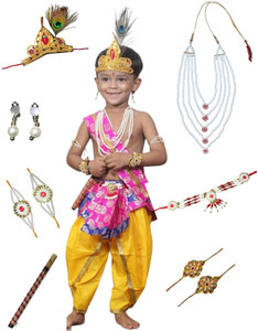 KAKU FANCY DRESSES Krishna Costume For Janmashtami /Bal Krishna With ...