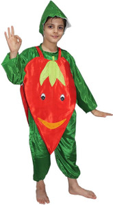 KAKU FANCY DRESSES Vegetable Costume Red Chilly Dress for Boys & Girls ...