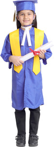 ITSMYCOSTUME Blue Convocation Graduation Gown Costume with Complete Set ...