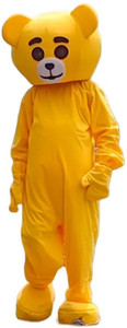 GLOBAL HALLOWEEN MASCOT Yellow Teddy Bear Mascot Costume – Party ...