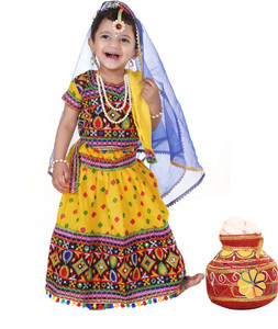 Raj Fancy Dresses Radha and krishna Dress for Kids with Jewellery ...