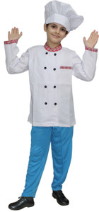 KAKU FANCY DRESSES Our Helper Chef Costume with Coat & Cap, 7-8 Years ...