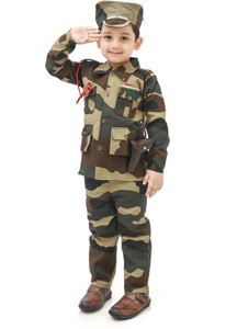 S RAJ DRESSES BABY BOYS & BABY GIRLS INDIAN ARMY Kids Costume Wear ...
