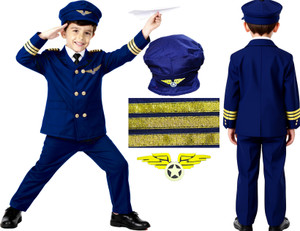 Fancy Steps Dress Blue Pilot Kids Costume Wear Price in India - Buy ...