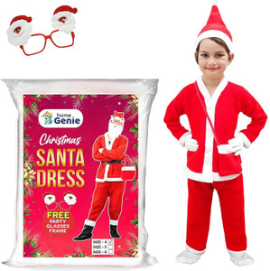 Home Genie Christmas Dress | Santa Claus Dress Combo For Kids (4 to 6 ...