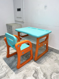 Bhella Kids study table height adjustable Green engineered wood Desk ...