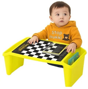 DND NX Yellow Multipurpose Study Table with Chess Board Print Plastic ...