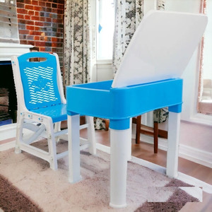 RISEM INTERNATIONAL Kids Plastic Study Table With Lavish Color Blue 3 ...