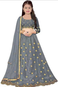 premvati ackaging Girls Lehenga Choli Ethnic Wear Embroidered Lehenga ...
