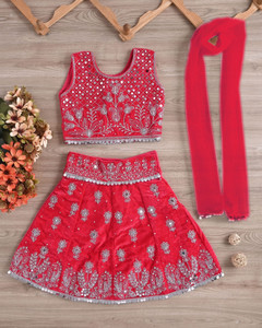 ITC FASHION Baby Girls Lehenga Choli Party Wear Embroidered Lehenga ...