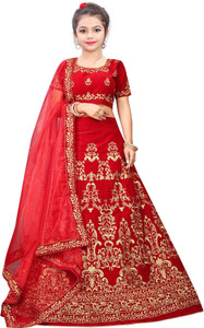 LADY SHOPI Girls Lehenga Choli Ethnic Wear Embroidered Lehenga, Choli ...