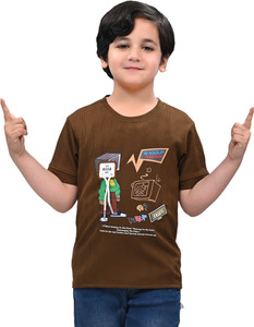 Flipkart.com | Kidzo Boys Cartoon Cotton Blend Regular T Shirt - Round Neck