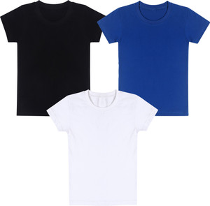 Flipkart.com | MYO Boys Solid Pure Cotton Regular T Shirt - Round Neck