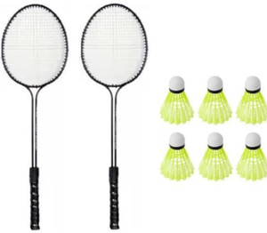 Badminton 2 double shaft racket 6 shuttle Badminton Kit - Buy Badminton ...