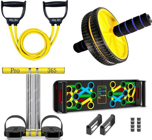 PRO365 Combo Of Tummy Trimmer, Pushup board, Ab roller and Toning tube ...