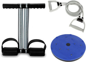 LatinX Combo of Double Spring Tummy Trimmer with Tummy Twister and ...
