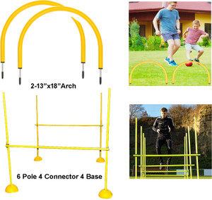 YMD 6 Training Poles With 4 Dome Base, 4 Poles Connector And 2 Arches ...