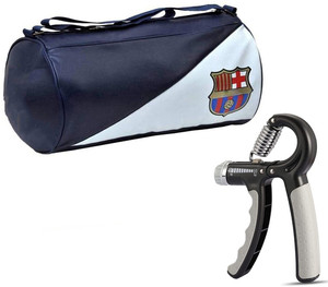 TRUE INDIAN FCB Gym Bag with grey gripper Fitness Accessory Kit Kit ...
