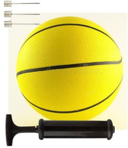 METROL Yellow Rubber Basketball With Pump Pin Basketball Kit - Buy ...
