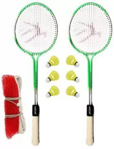 Forgesy Badminton Combo Kit Set Of 2 Piece Racquet With 6 Piece ...