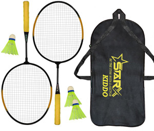 STARX Kiddo Badminton Racket Kit for Kids with 3 Corks and Cover ...