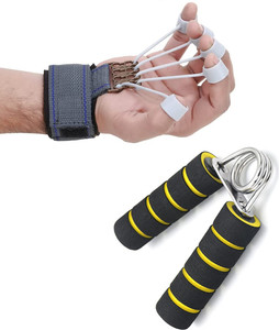 Fitnesstricks Combo of Finger Exerciser with Foam Hand Gripper (2 Pack ...