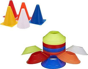 sports & fitness junction Set of 20 Disc Marker, 6 Cone 6 InchAgility ...