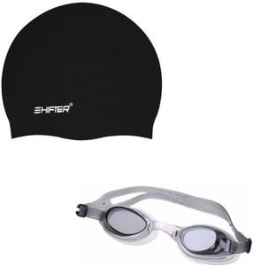 SHIFTER SWIMMING GOGGLE, SWIMMING CAP COMBO KIT SET,PREMIUM SILICONE ...