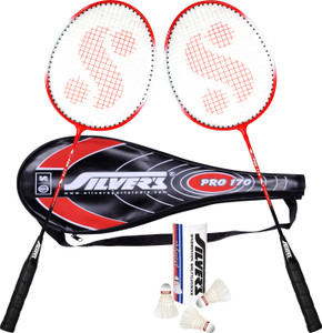 Silver's PRO-170 Badminton Combo- 2 Rackets with Feather Shuttle Pack ...