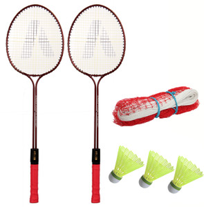Addiction Double Shaft _Badminton Kit Racquets Set Of 2 Pcs With 3 ...