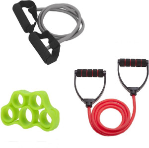 Dr Pacvu Set3|Single and Plastic Resistance Band,Rubber Grip for Body ...