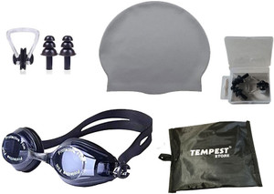 Tempest Swimming Kit(silicone cap/Swimming Goggle/Earplugs/Noseplug ...